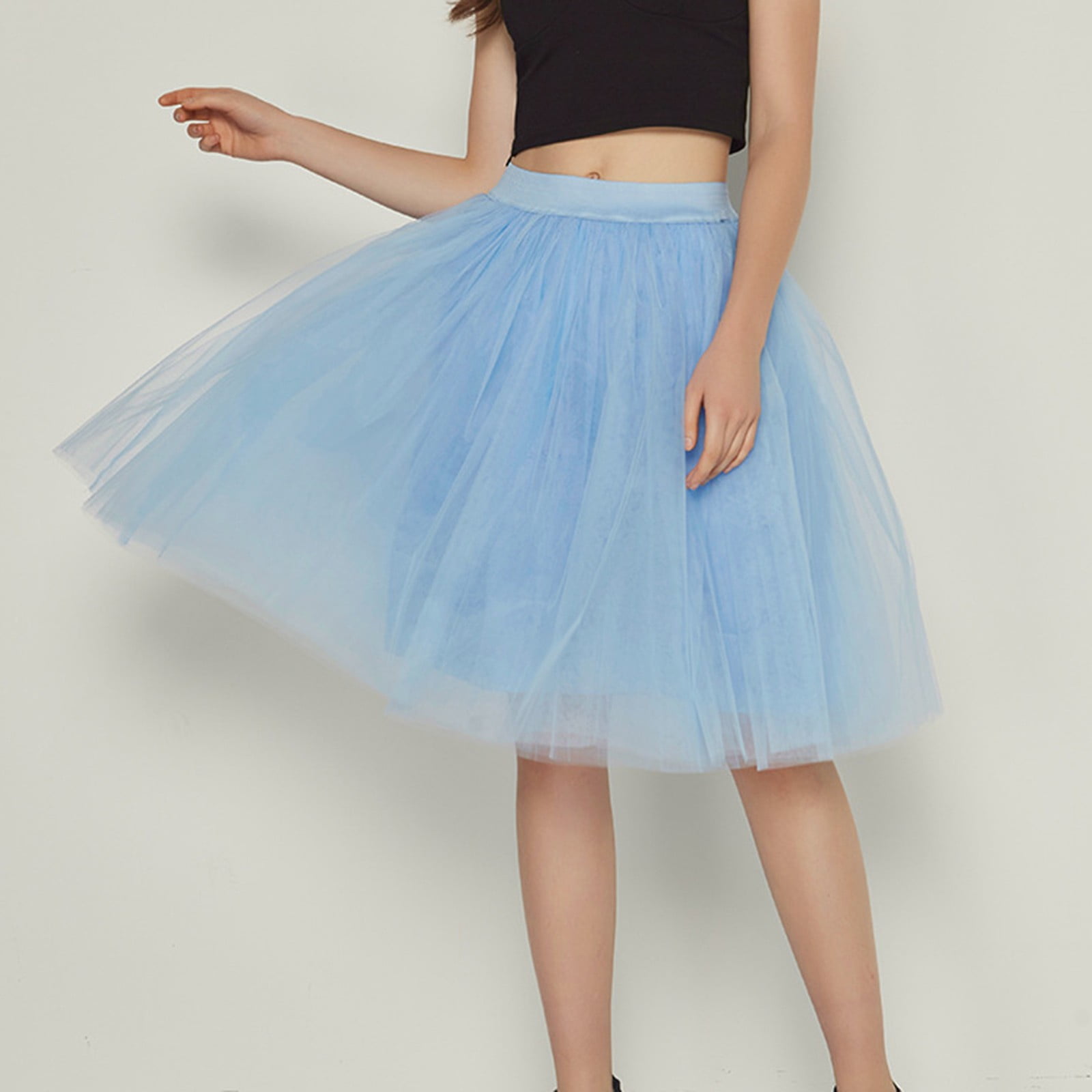 Midi Skirt Carnevale New Women Tulle Skirts Knee Length Long Adult Tutu