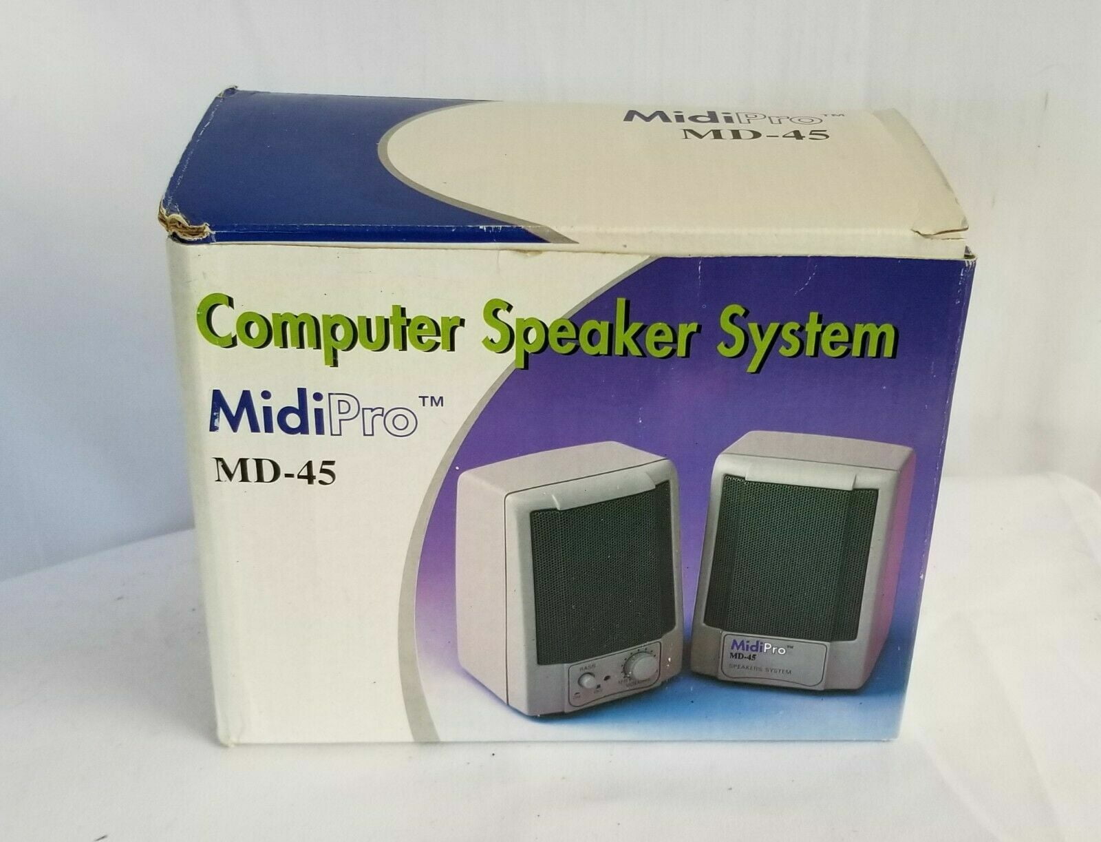 MidiPro MD-45 Computer Speaker System for Cassette or CD Player NEW ...