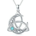 Midir&Etain Celtic Moon Necklace 925 Sterling Silver/Moonstone ...