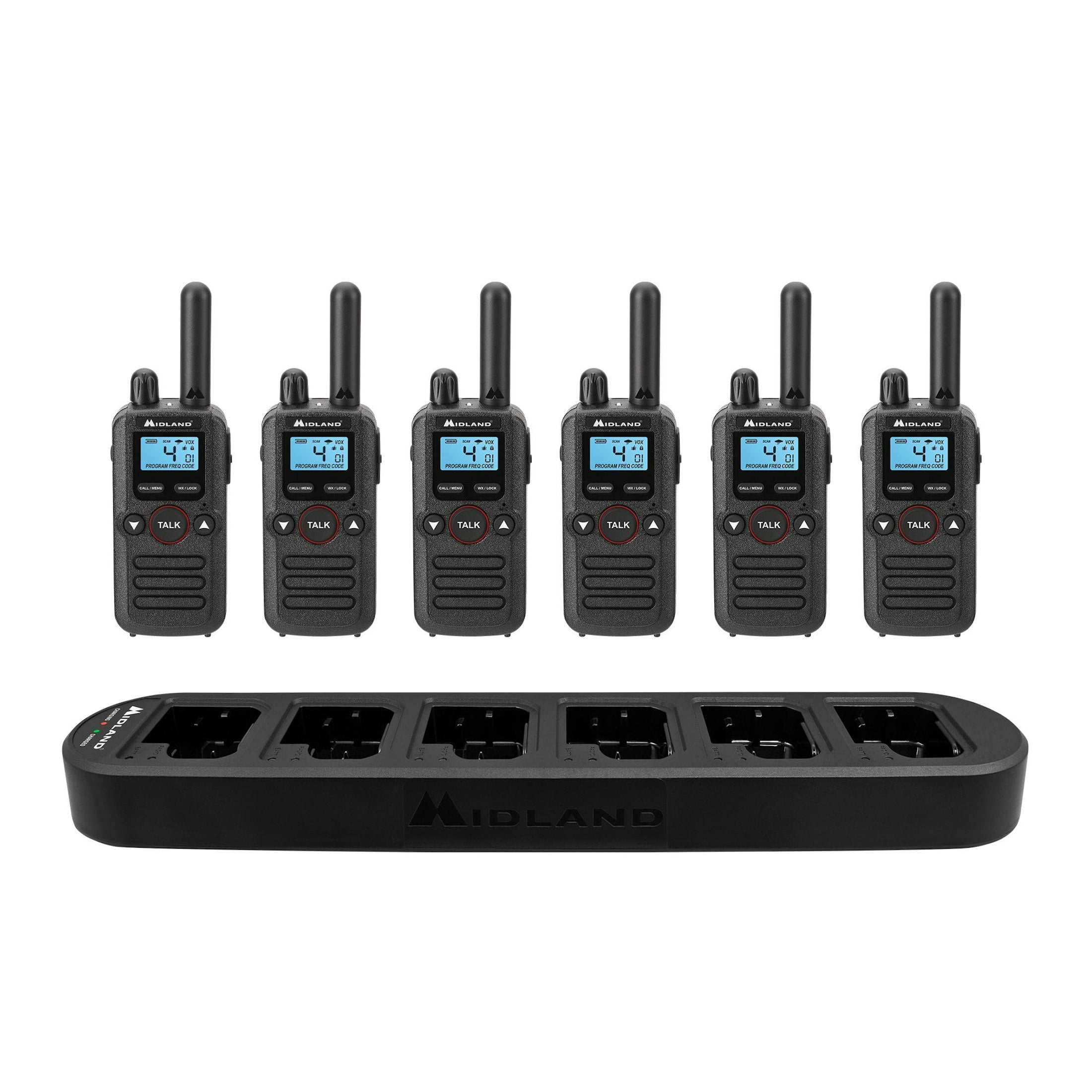 Midland - BR180X6BGC Business Radio Walkie Talkie with Ear Piece 6 Unit ...