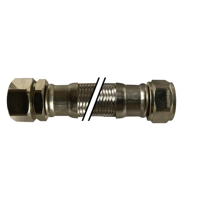Midland Industries 0.87 x 0.75 x 12 in. Compression x FIP Stainless ...