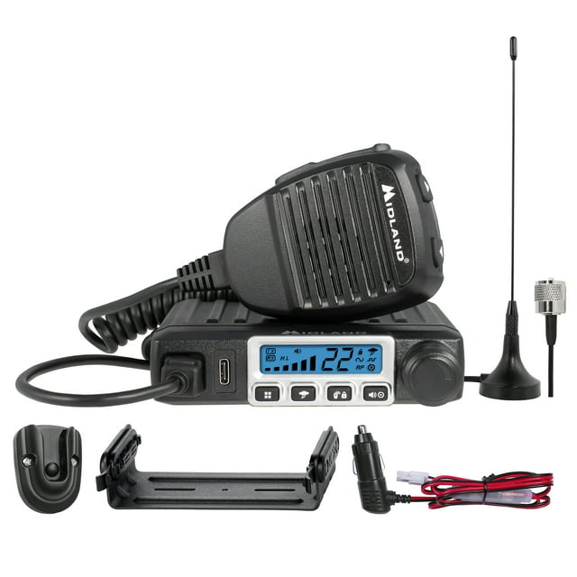 Midland MXT115 Micromobile Two-Way Radio, 15-Watts of GMRS power, Farm ...