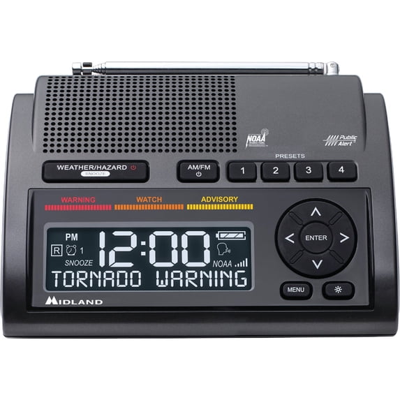 Midland - WR400 Weather Radio Deluxe - NOAA Emergency Alert Scanner ...