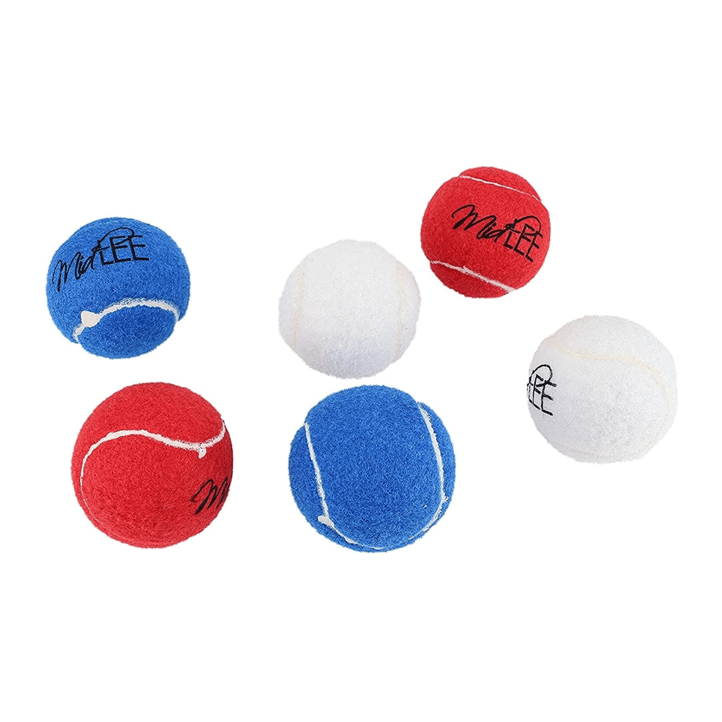 Midlee 4th of July Dog Tennis Balls- USA Red White & Blue Pet Toy Ball- Set of 6 - Walmart.com