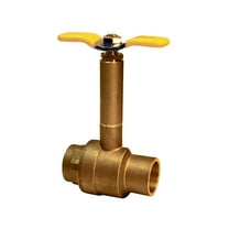 Midline Valve 37534 Premium Brass Ball Valve, Long Bonnet with T-Handle ...