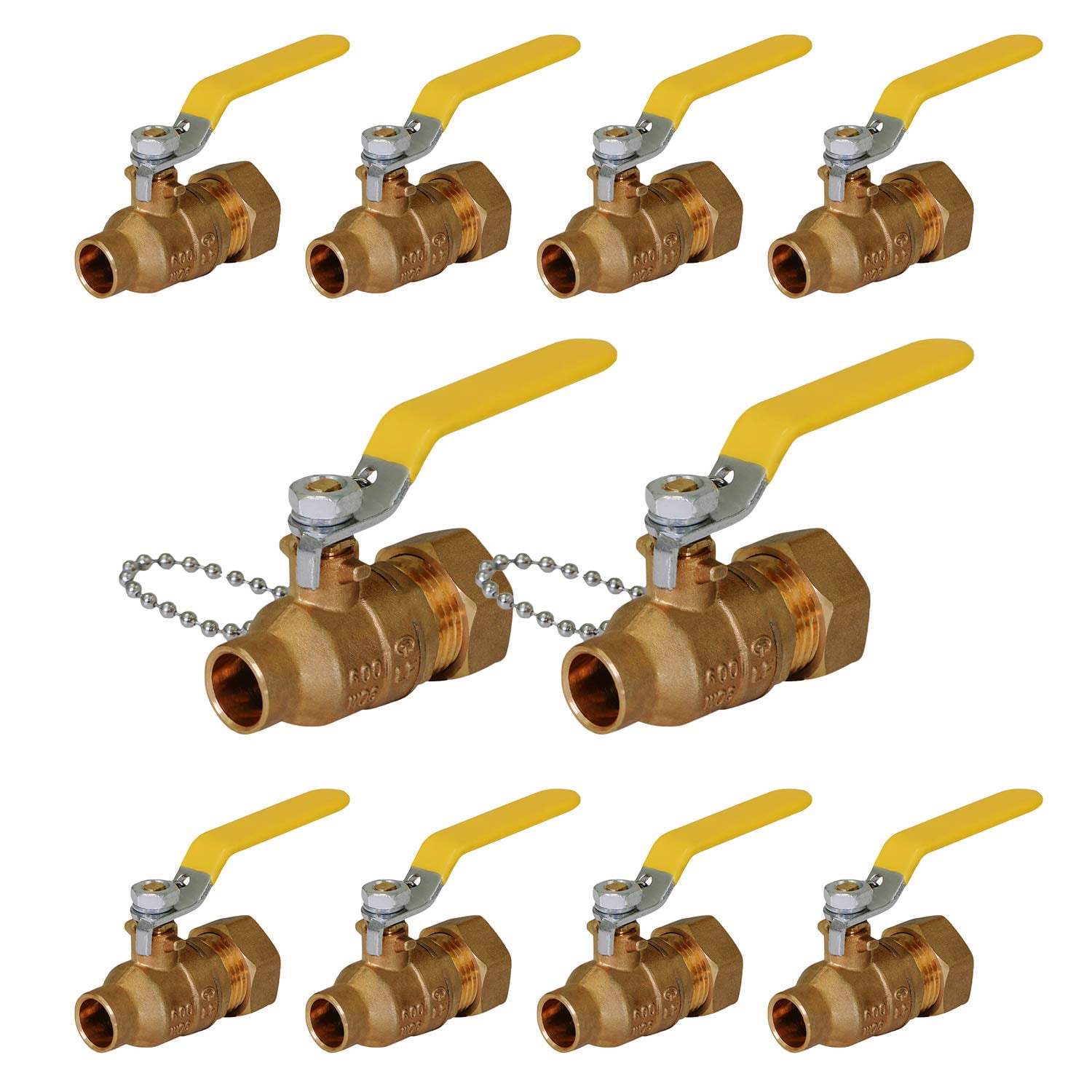 Midline Valve VHC256B-10 Premium Brass Full Port Hose Ball Valve with ...