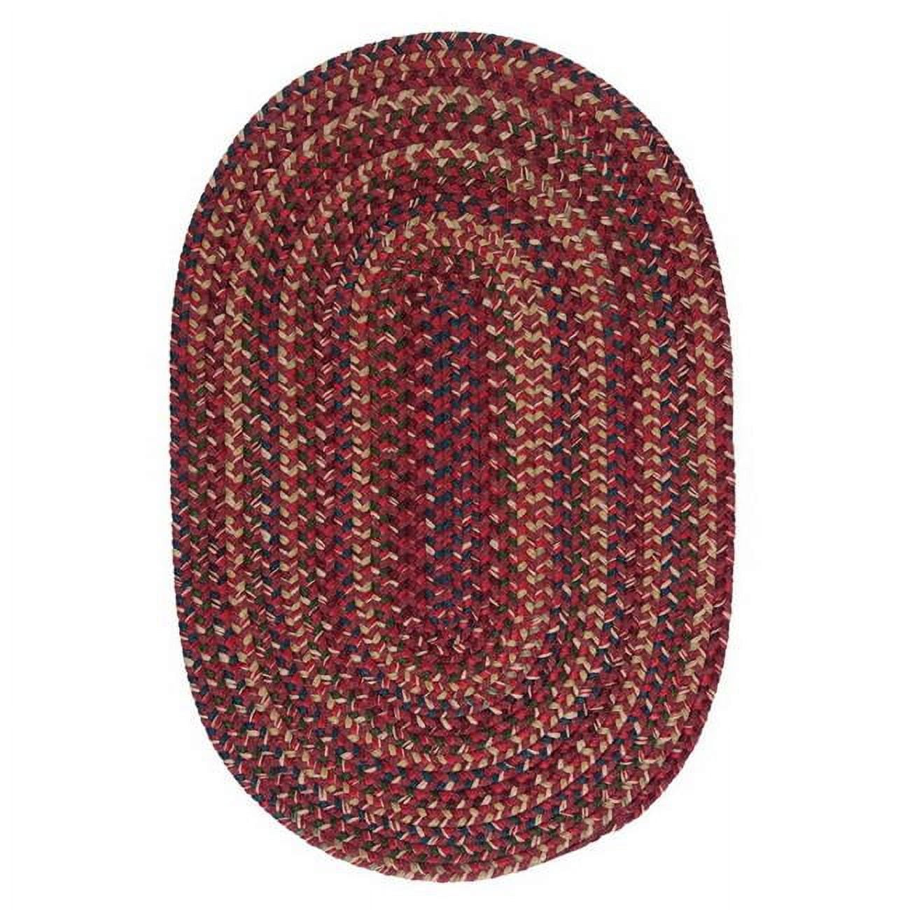 Midnight 8' Round Braided Rug - Burnt Brick - Walmart.com