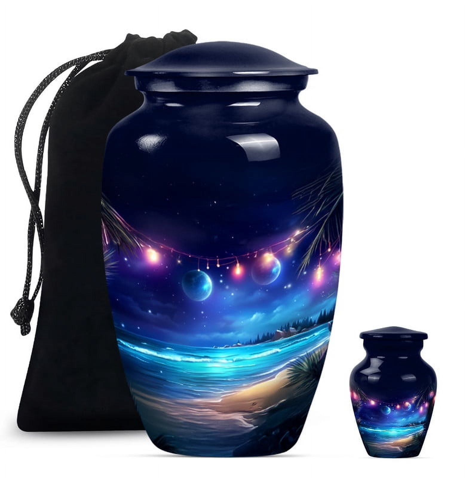 Midnight Beach Urn, Unique Urns for Human Ashes, Decorative Urns, Urns ...