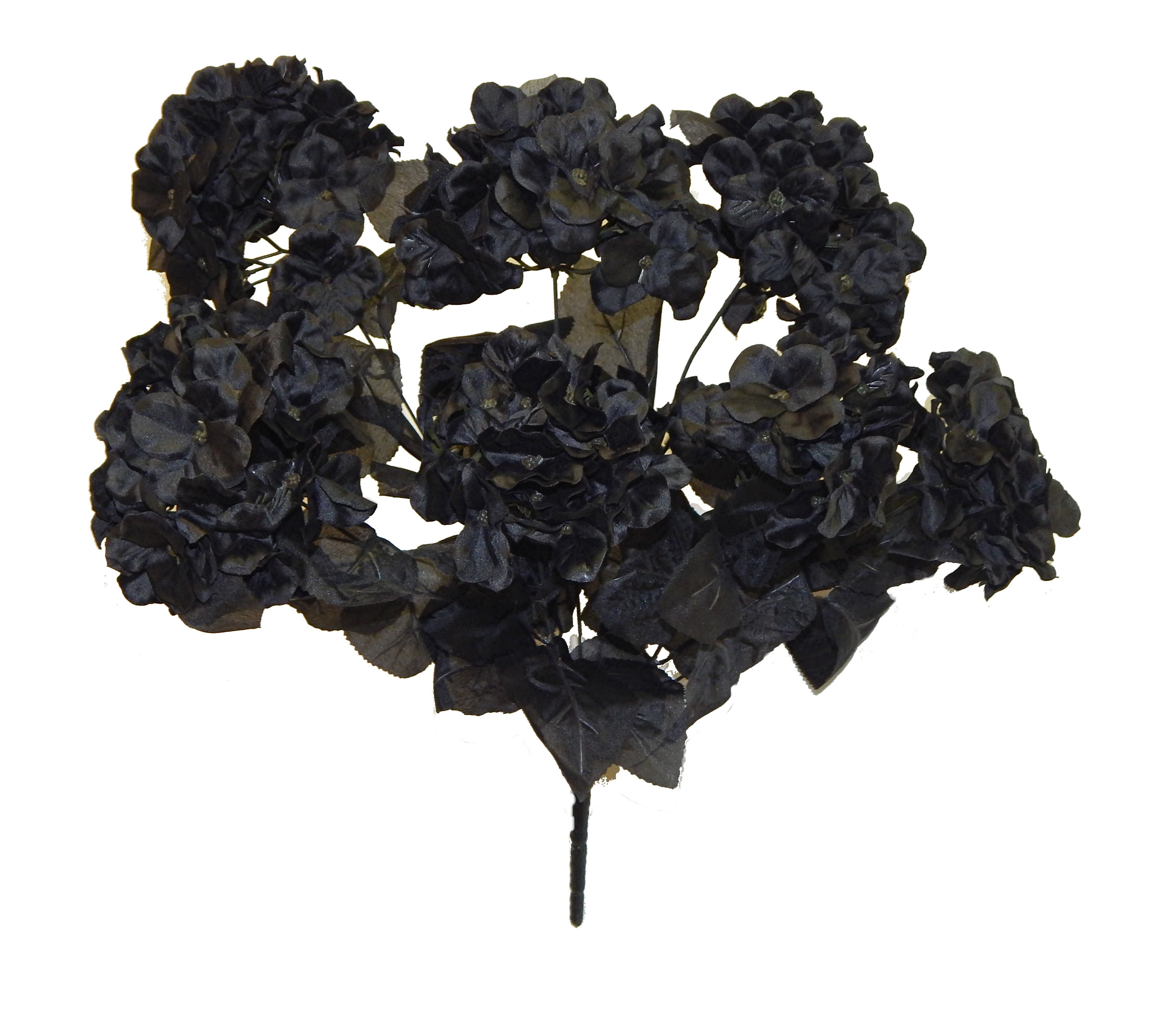 Midnight Black Bigleaf Hydrangea 20in Artificial Polysilk Faux Fake ...