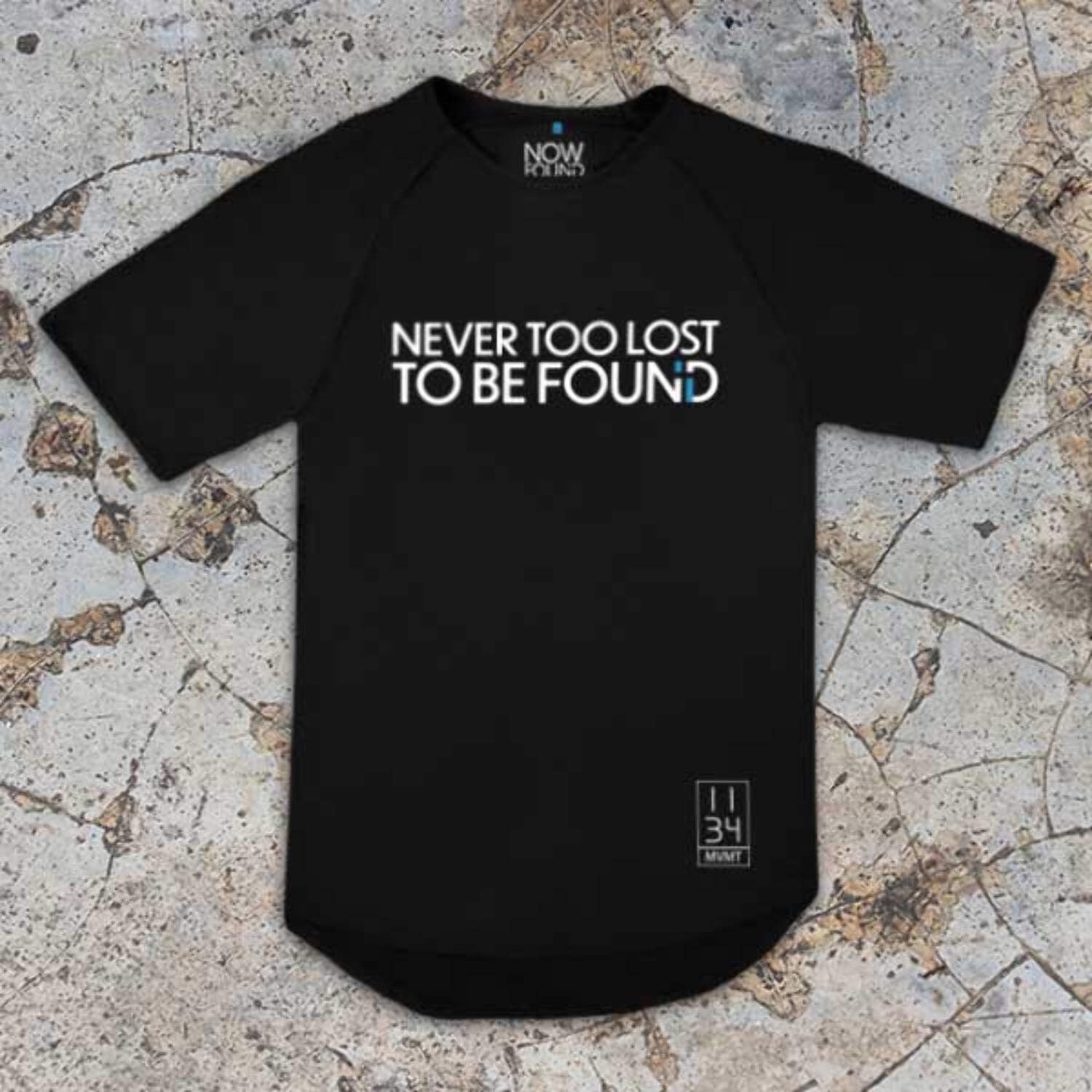 Midnight Black Never Too Lost To Be Found - Bamboo Tee - A Message That ...