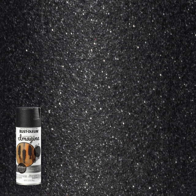 Midnight Black, Rust-Oleum Craft & Hobby Imagine Glitter Spray Paint ...
