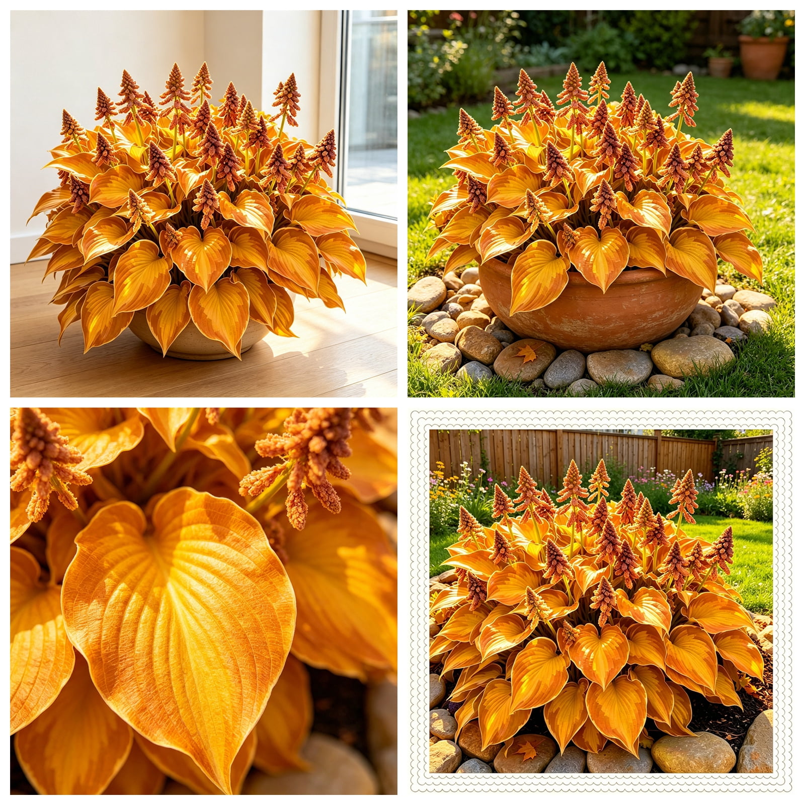 Midnight Blue & Autumn Gold Hostas for Planting-(Non-Artificial)-Simple ...
