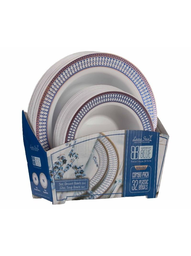 Midnight Blue Collection Combo Pack - White w/Blue & Rose Gold Border ...