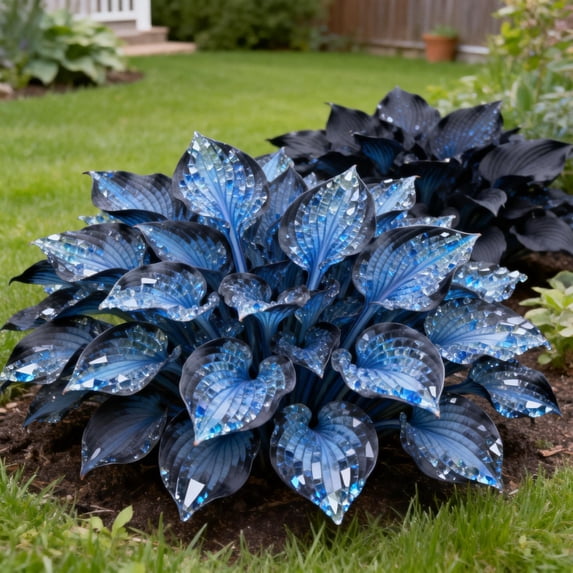 Midnight Blue Heart Hosta-Bulbs For Planting-Perennial Herbs-Premium ...