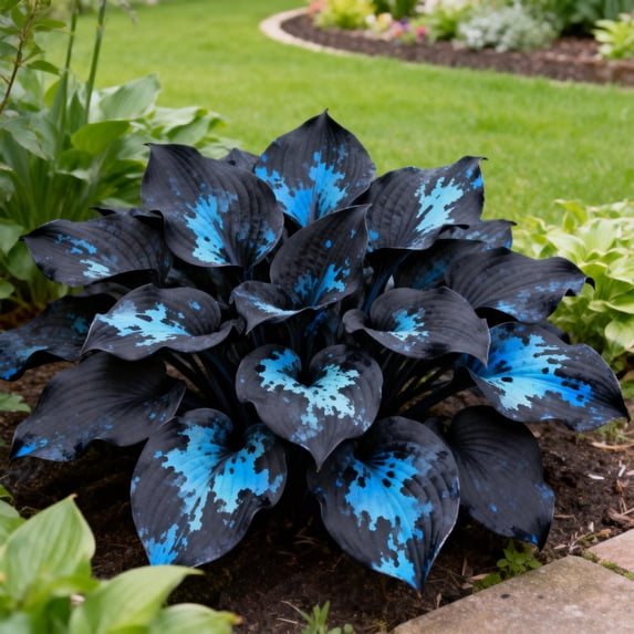Midnight Blue Heart Hosta-Bulbs For Planting-Perennial Herbs-Premium ...