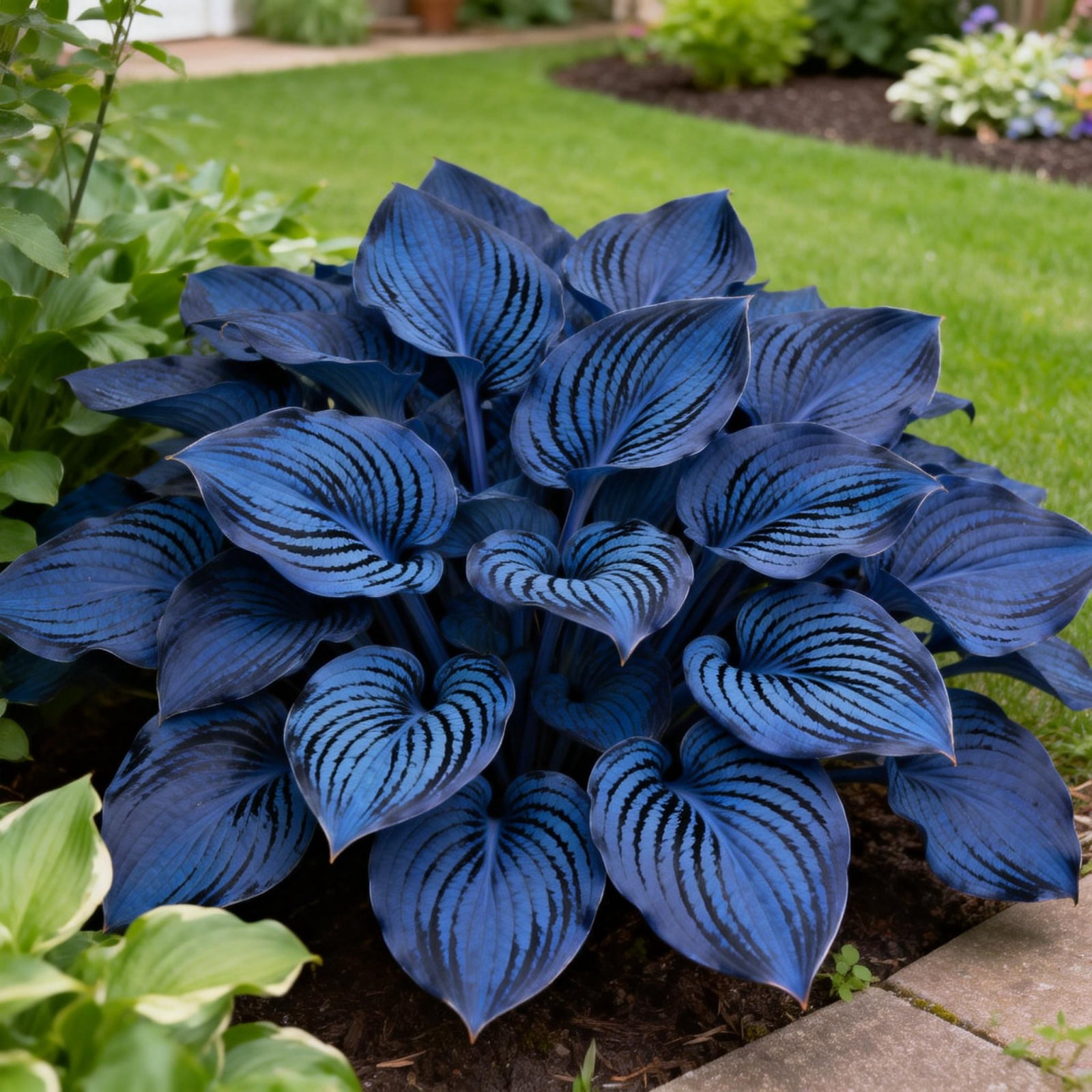 Midnight Blue Heart Hosta-Bulbs For Planting-Perennial Herbs-Premium ...