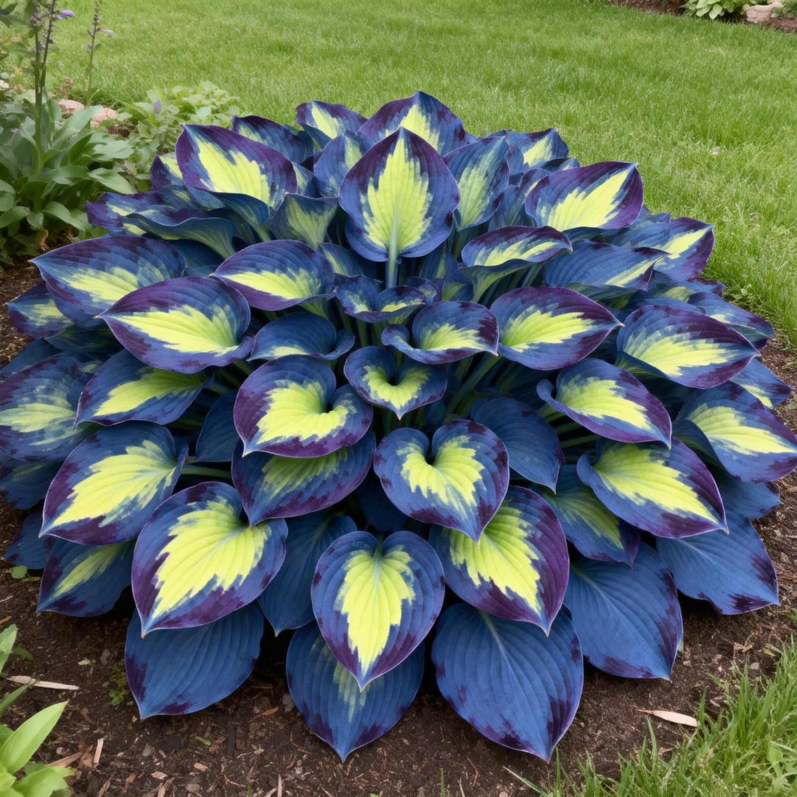 Midnight Blue Heart Hosta-Bulbs For Planting-Perennial Herbs-Premium ...