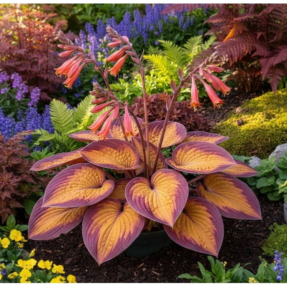 Midnight Blue Heart Hosta-Bulbs For Planting-Premium Garden Stakes ...