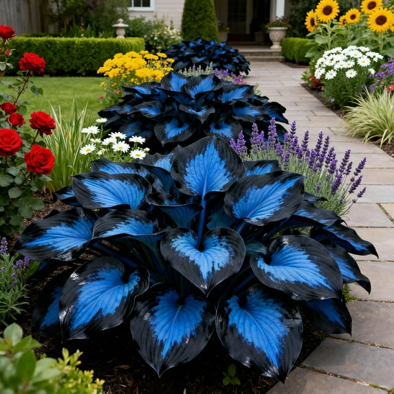 Midnight Blue -Hosta-Bulbs For Planting - Premium Garden Stakes Perfect ...
