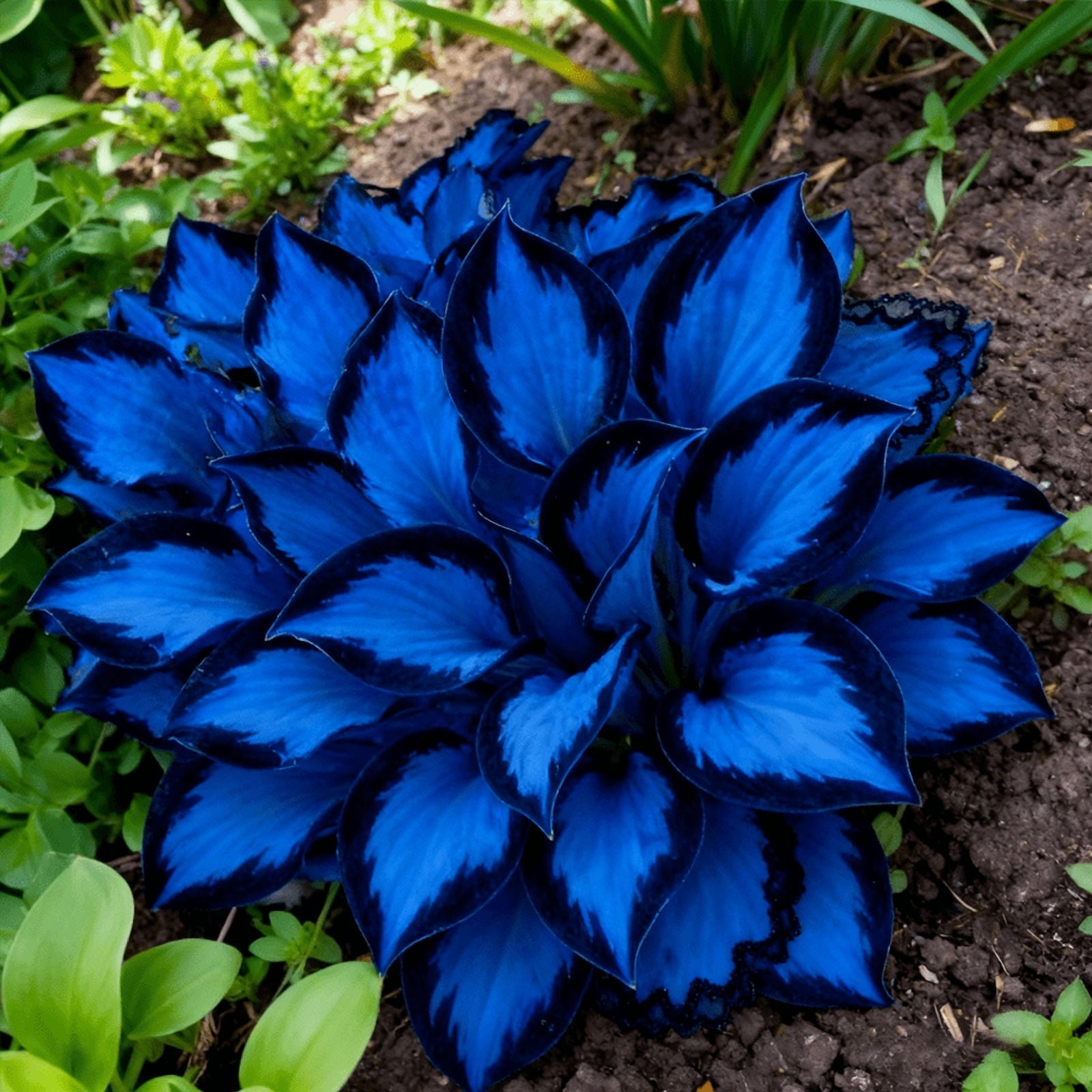 Midnight Blue Hosta-Bulbs For Planting-Premium Garden Stakes Perfect ...