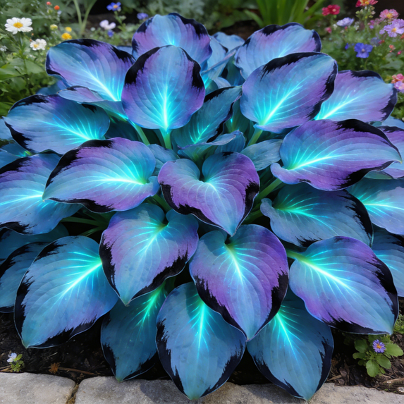 Midnight Blue Hosta-Bulbs For Planting-Premium Garden Stakes Perfect ...