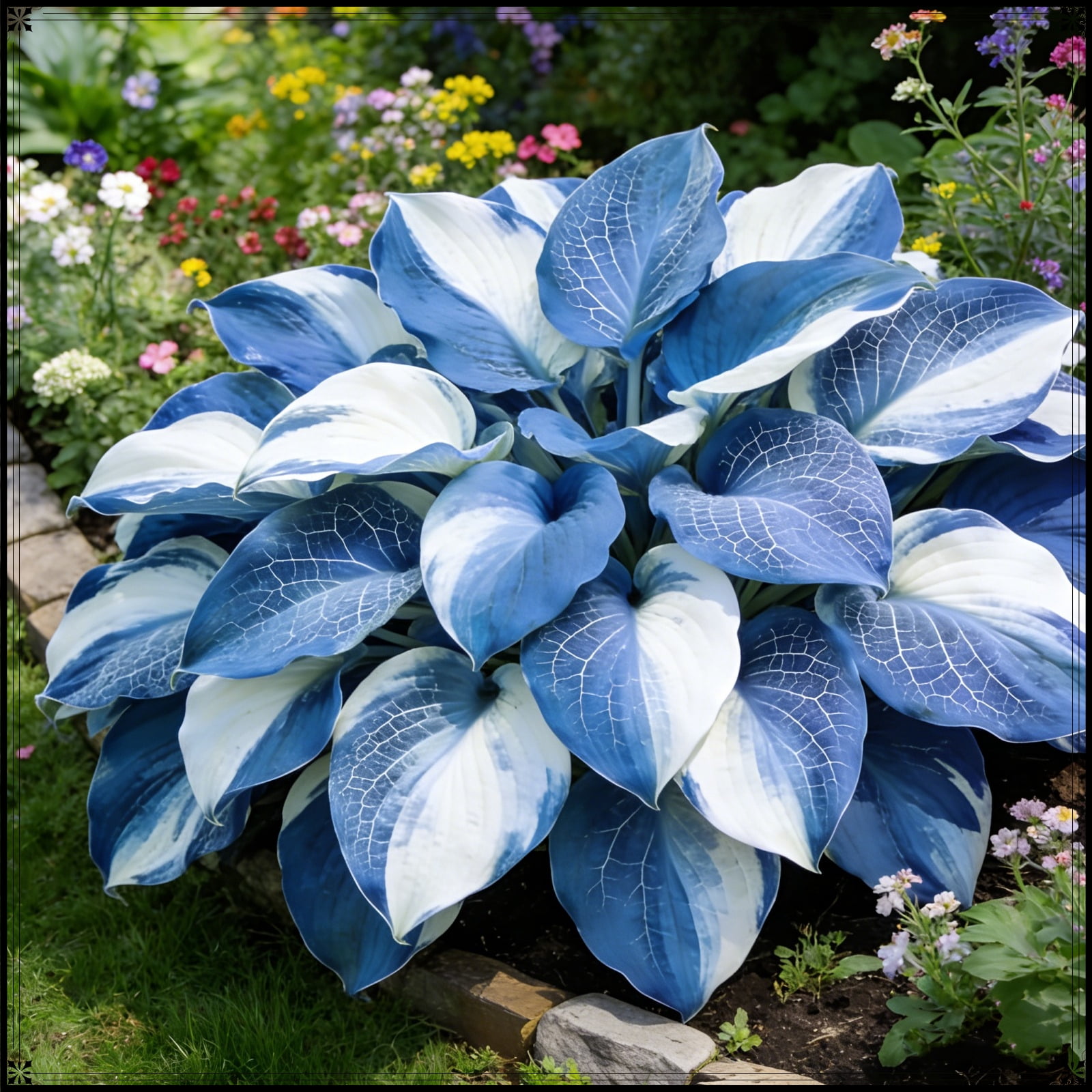 Midnight Blue Hosta-Bulbs For Planting-Premium Garden Stakes Perfect ...