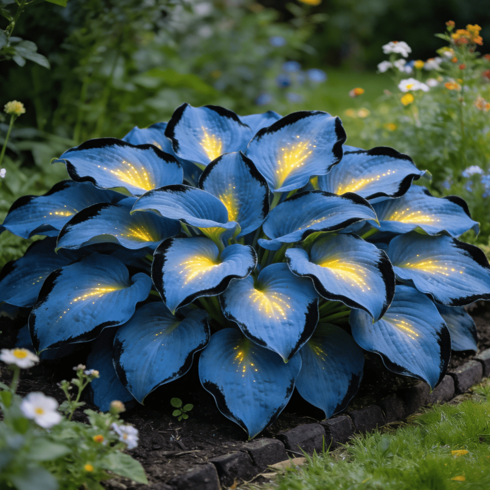 Midnight Blue Hosta-Bulbs For Planting-Premium Garden Stakes Perfect ...