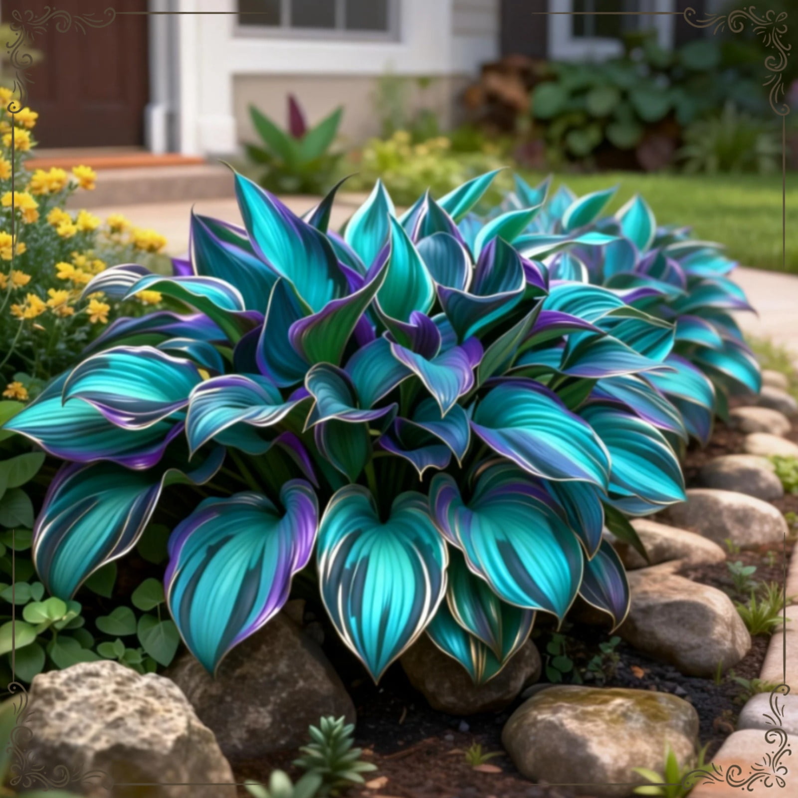 Midnight Blue Hosta-Bulbs For Planting-Premium Garden Stakes Perfect ...