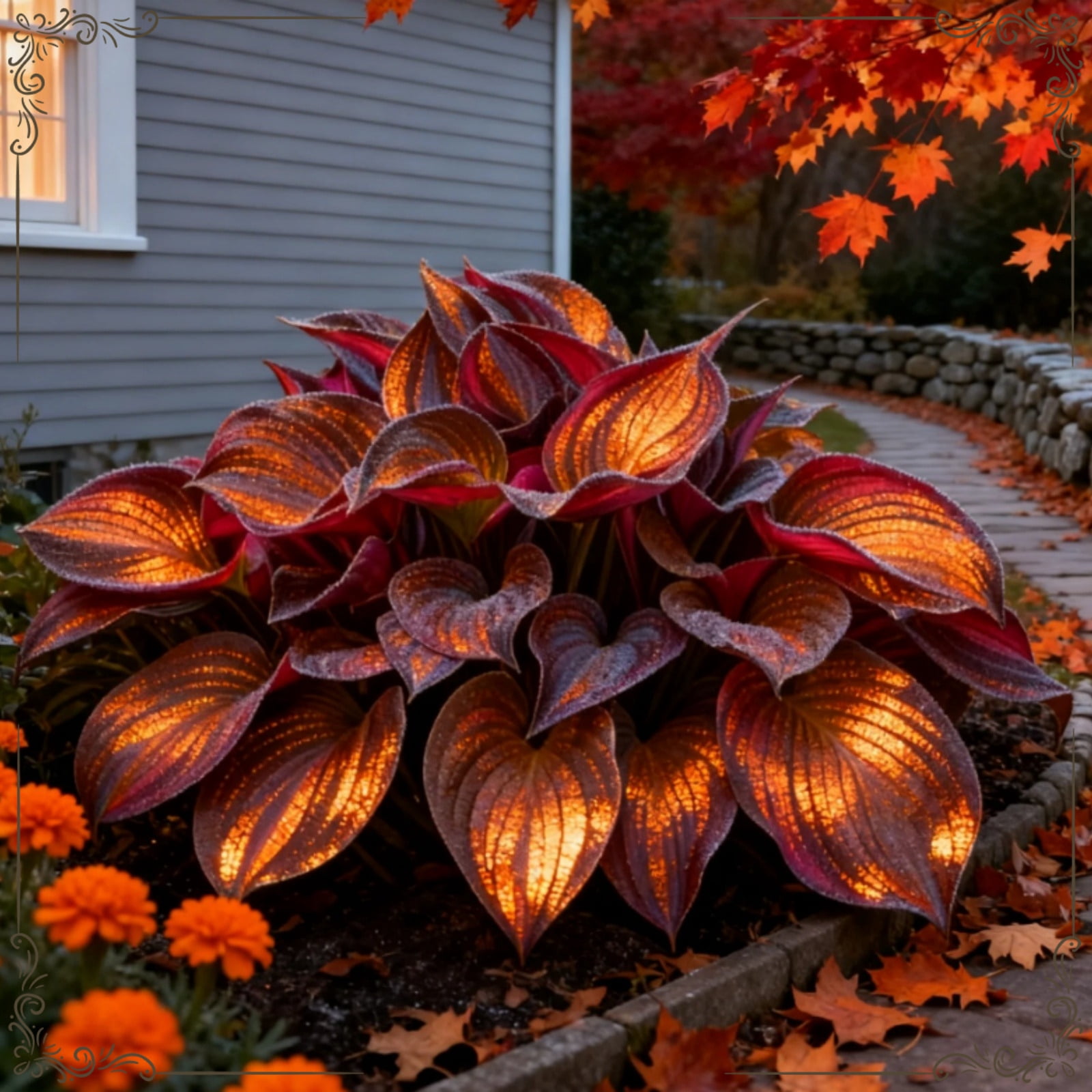 Midnight Blue Hosta-Bulbs For Planting-Premium Garden Stakes Perfect ...