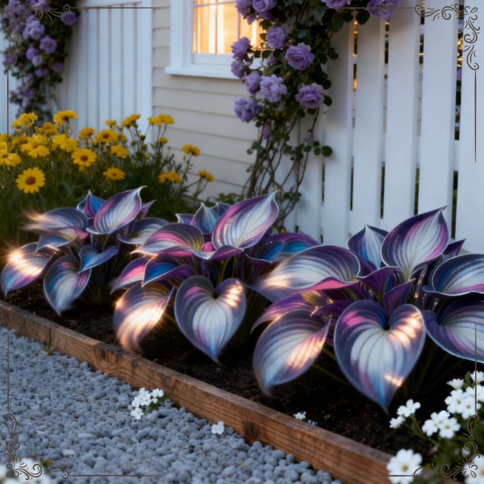 Midnight Blue Hosta-Bulbs For Planting-Premium Garden Stakes Perfect ...