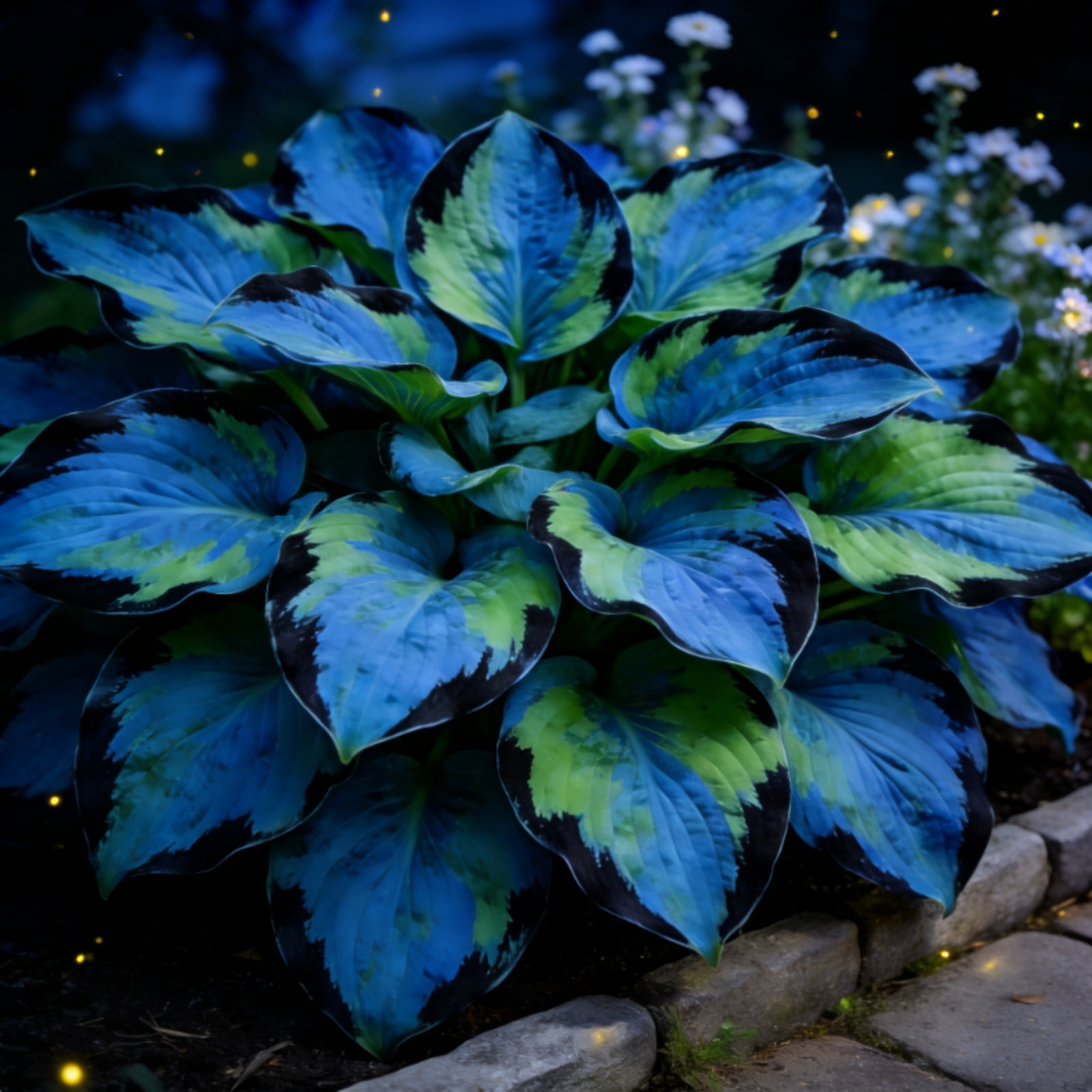 Midnight Blue Hosta-Bulbs For Planting-Premium Garden Stakes - Perfect ...