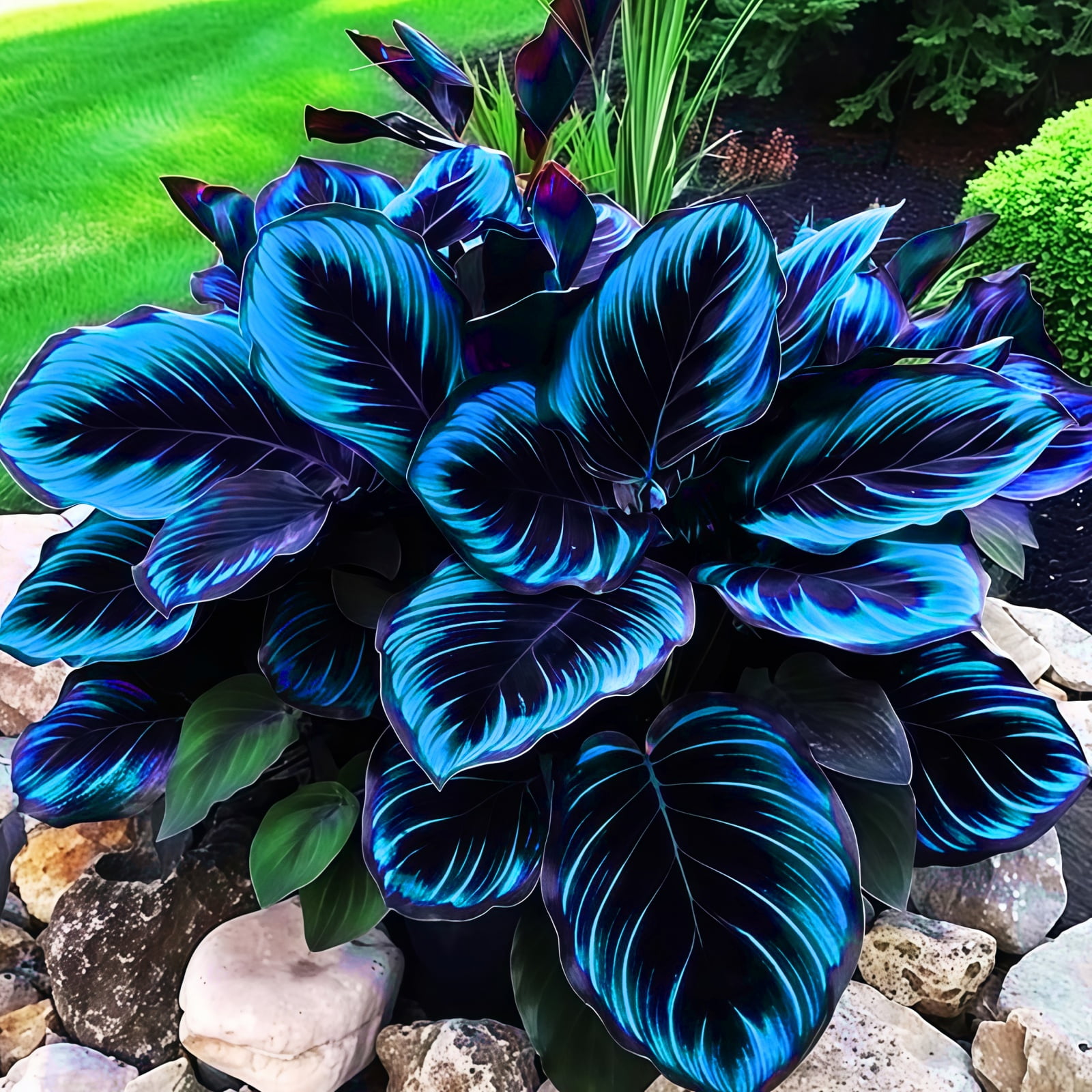 Midnight Blue-Hosta Planting Bulbs,Ornamental,Perennial Herbs,Simple ...