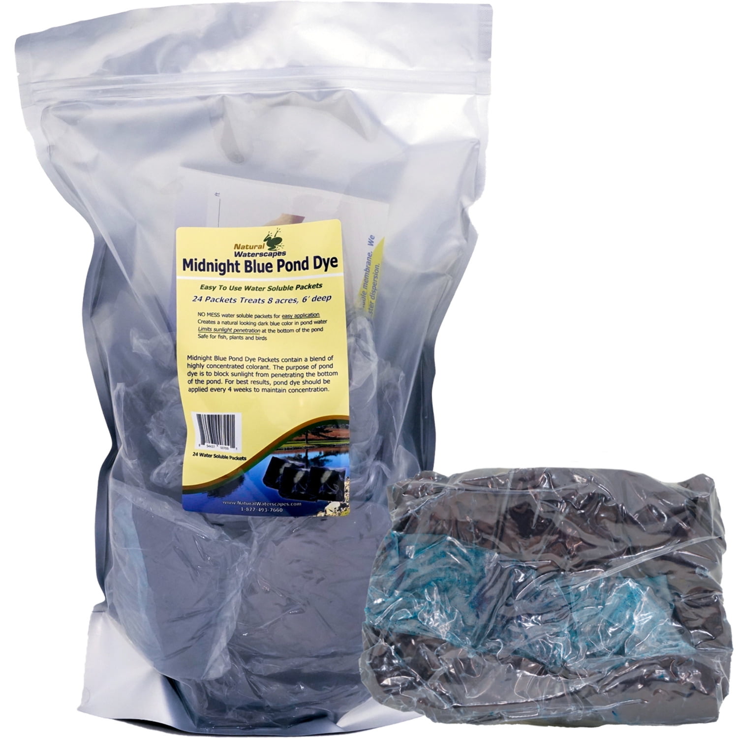 Midnight Blue Pond Dye Packets- 24 water soluble packets - Walmart.com