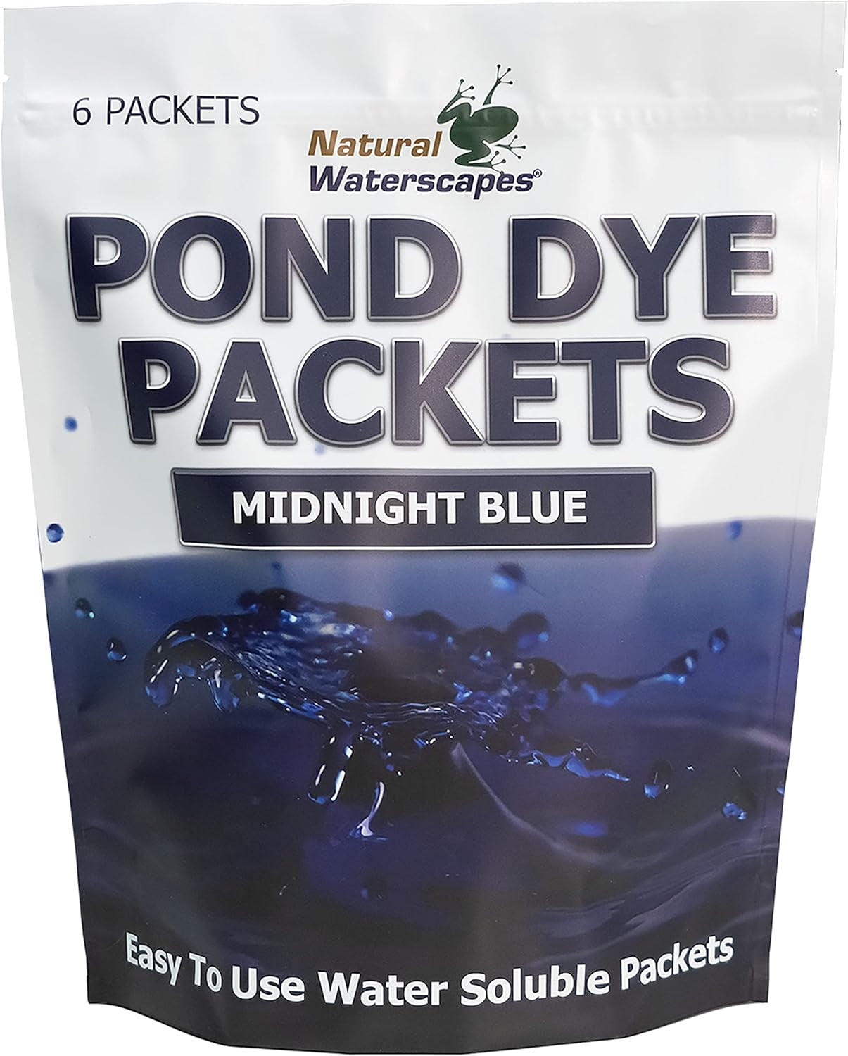 Midnight Blue Pond Dye Packets - 6 water soluble packs of Lake Dye ...
