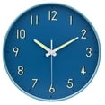 Timely Furnishings Midnight Blue Wall Clock with Glow in Dark Numbers ...