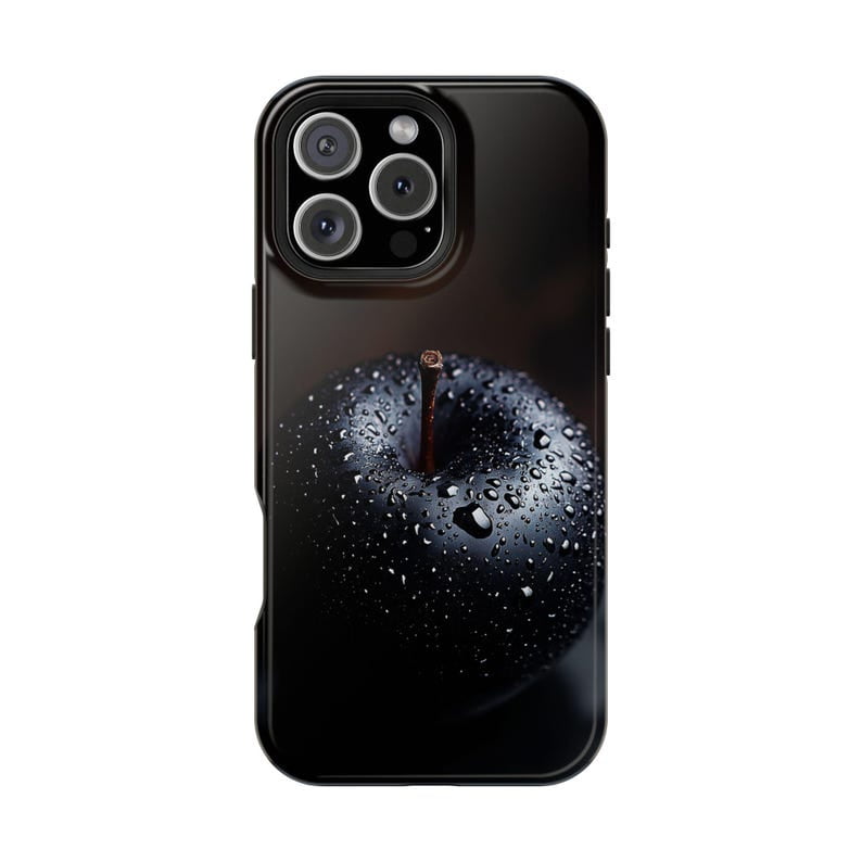 Midnight Dark Apple Dewdrops Shadow Fruit Still Life Phone Case with ...