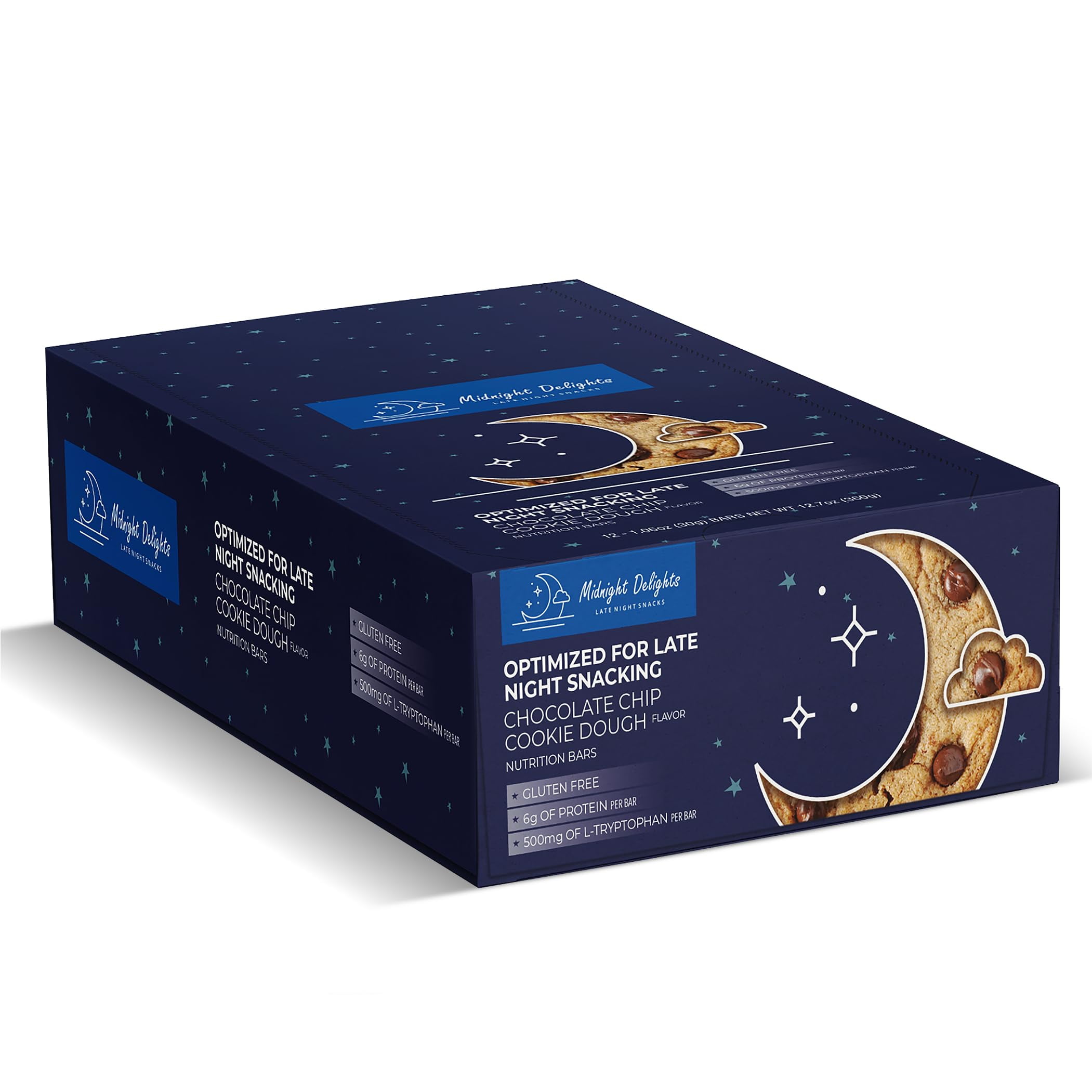 Midnight Delights Nighttime Snack RRF12 Bars, Chocolate Chip Cookie ...