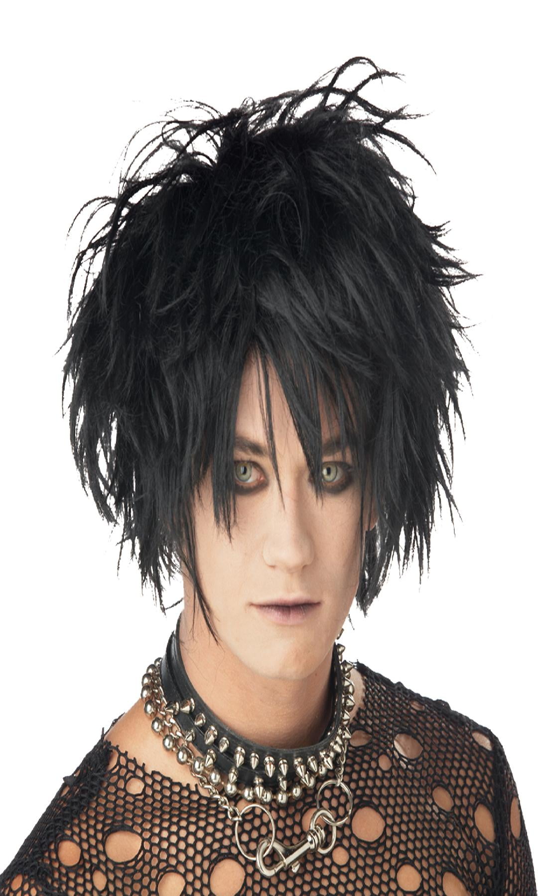 The Scary Midnight Fiend Halloween Black Wig - Walmart.com