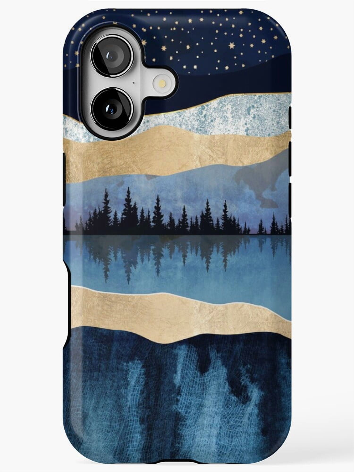 Midnight Lake Scenic Nature Artwork For iPhone 11-17 Pro Max Phone ...