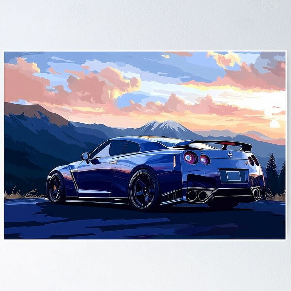 Midnight Pulse – Nissan Gt-R V-Spec R35 Pop Art Ix Poster Wall Art ...