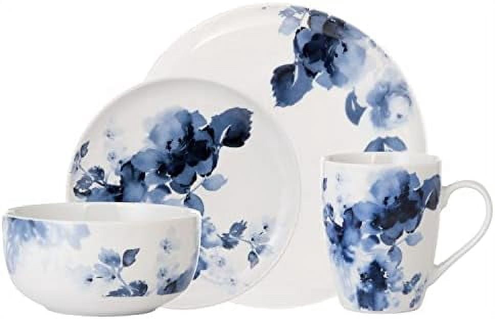 Midnight Rose 16 Piece Dinnerware Set, Service for 4, Fiesta Dinnerware ...