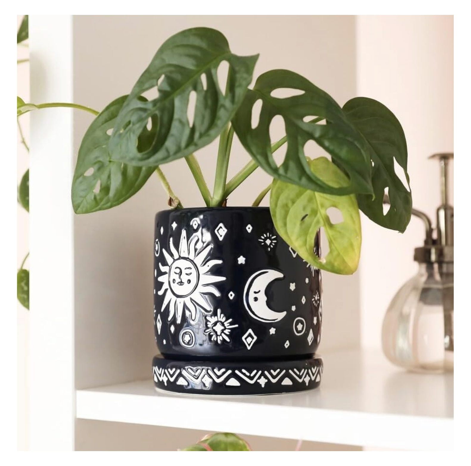 Midnight Sun & Moon Phases Planter | Indoor Planter | Planter for | Sun ...