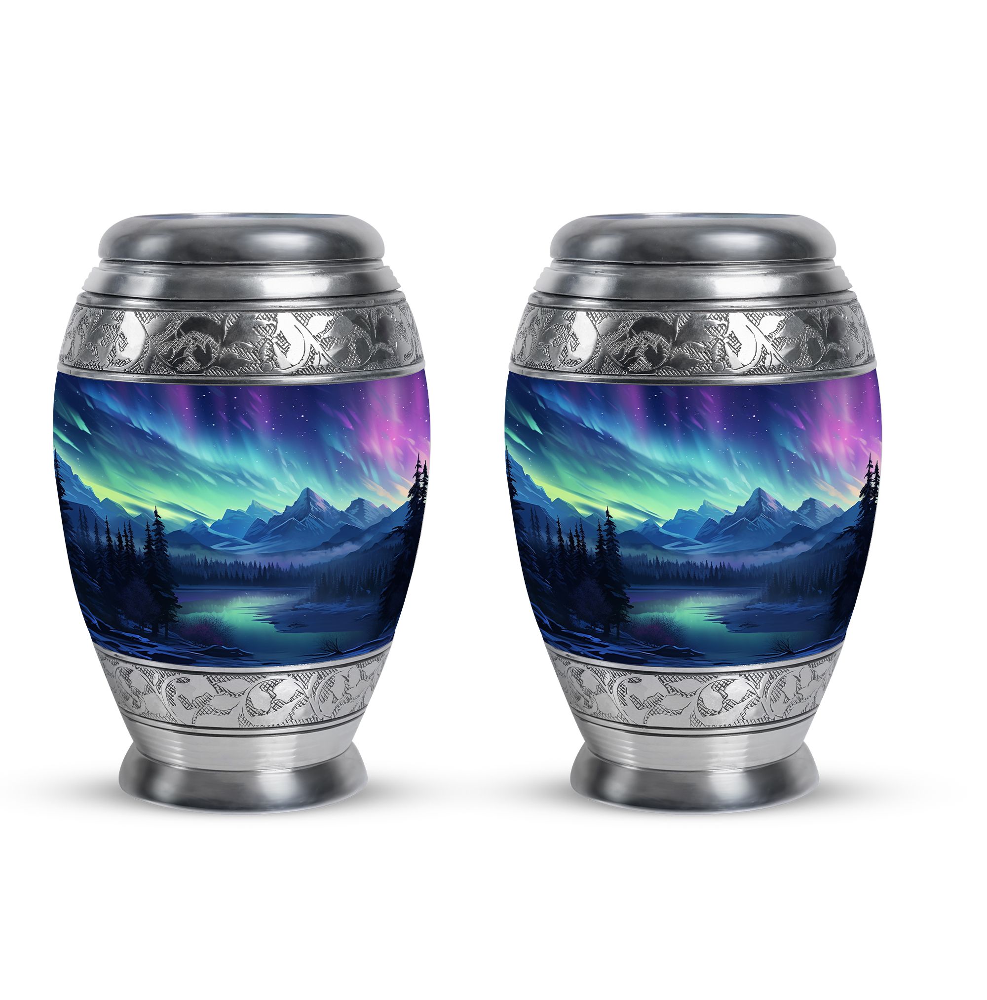 Midnight Symphony Over Mountain Lake - Companion Urns - Infinite ...