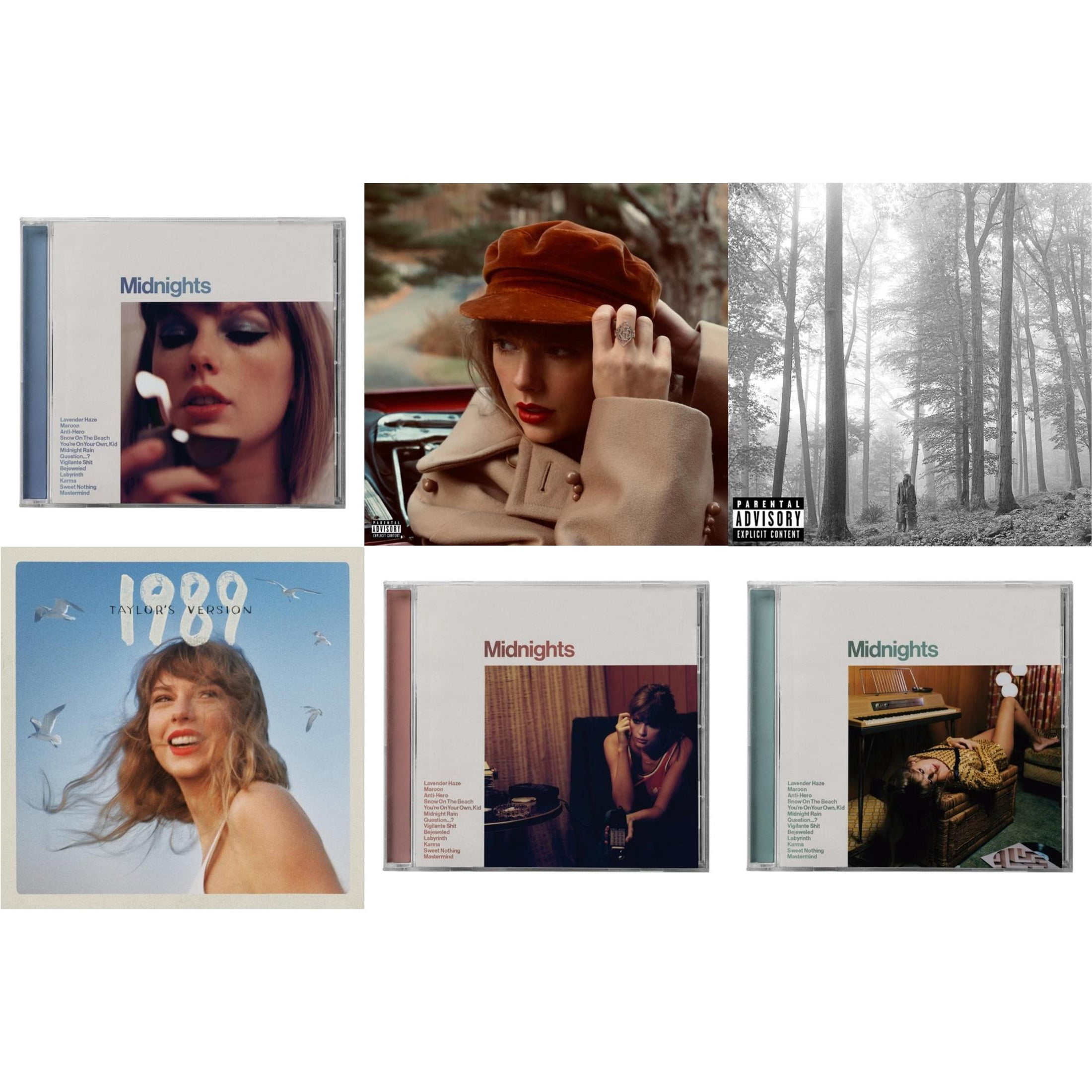 Midnights (X) (Moonstone Blue CD) & Red (Taylor's Version) (X) (2CD ...