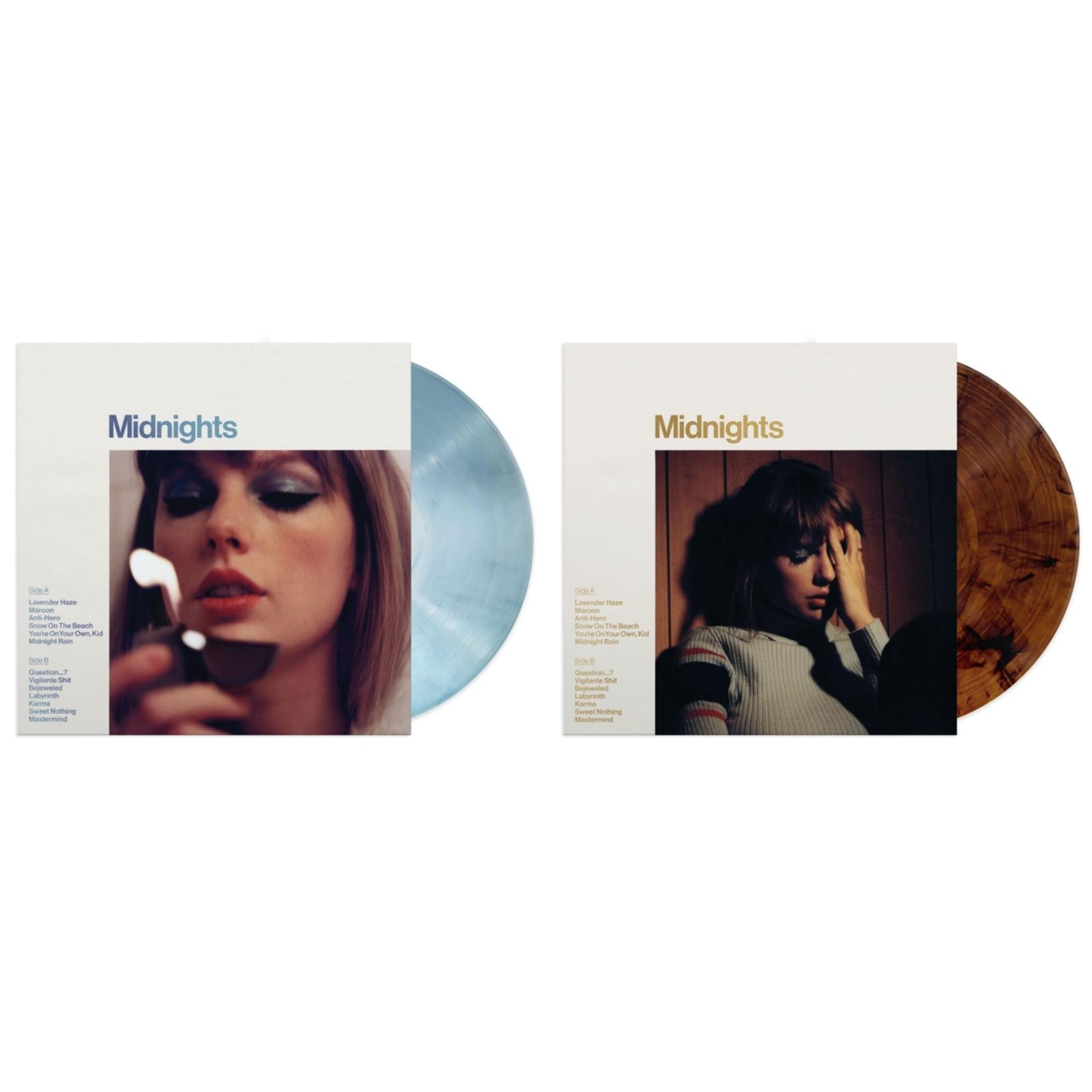 Midnights (X) (Moonstone Blue LP Vinyl) & Midnights (X) (Mahogany Color ...