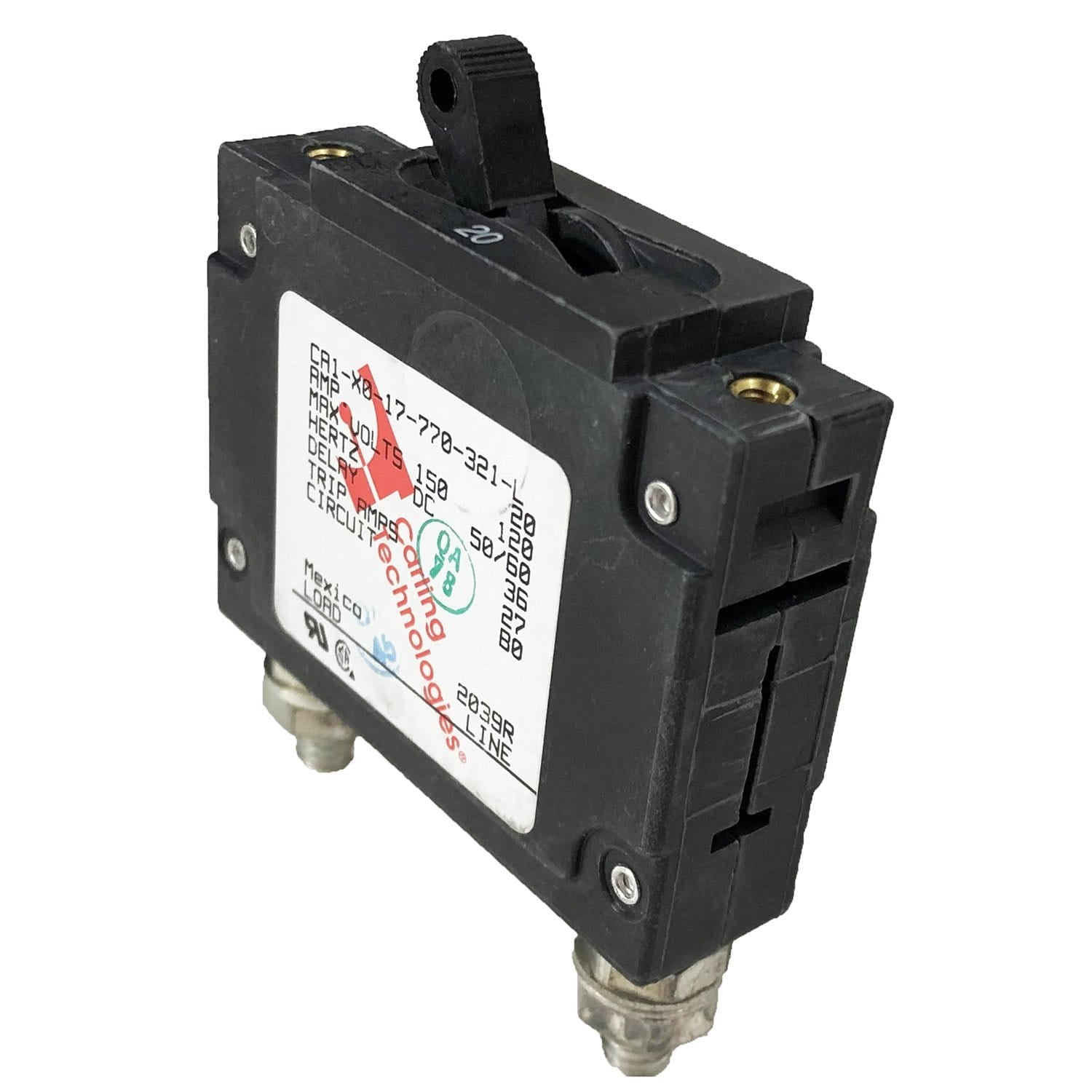 Midnite Solar MNEDC20 DC Panel Mount Breaker, 20 amp 150VDC - Walmart.com