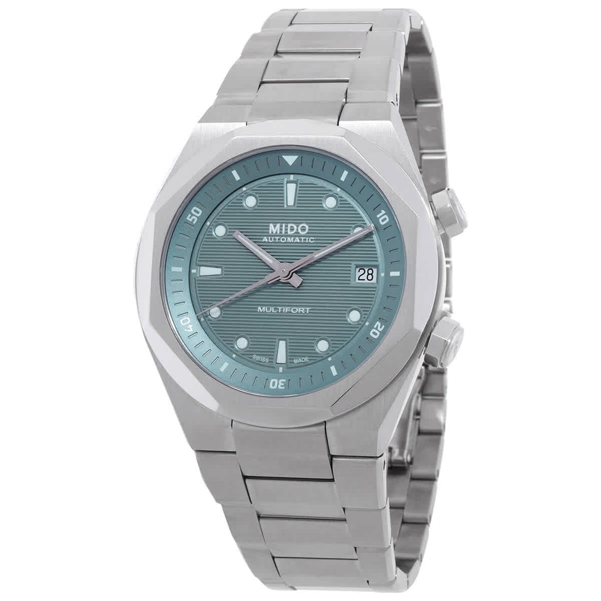 Mido Multifort 8 Two Crowns Automatic Grey Dial Watch M047.507.11.081 ...