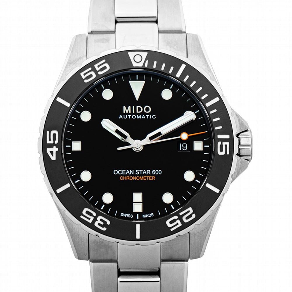 Mido Ocean Star 600 Chronometer Black Dial Automatic Diver's M026.608 ...