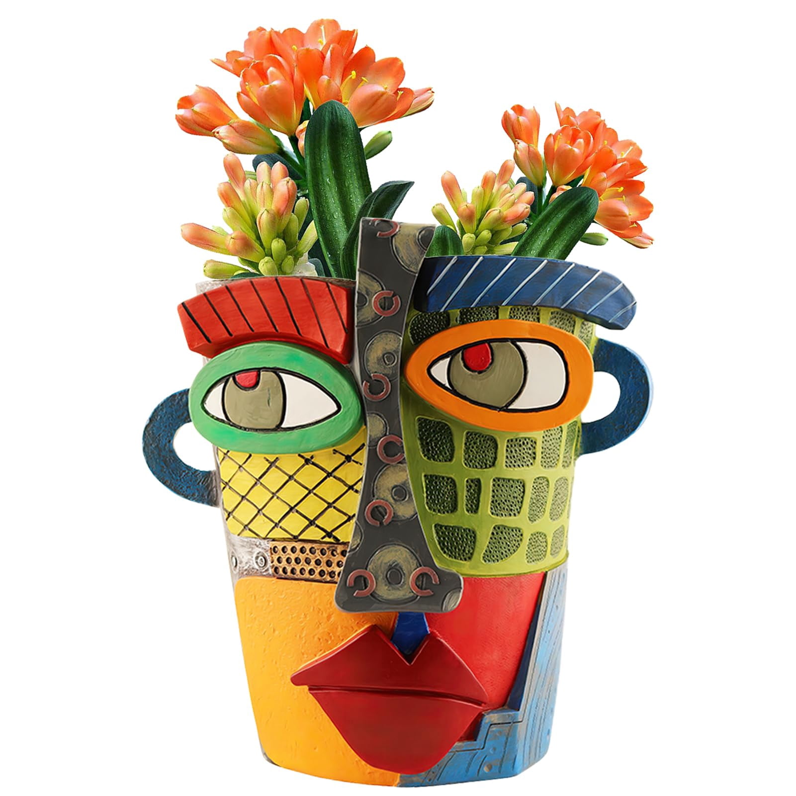 Midogaigai Abstract Face Planters JKF25 Pots Head,Unique Head Planter ...