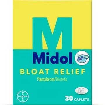 Midol Bloat Relief, Bloating Relief Caplets with Pamabrom, (Pack of 4 ...